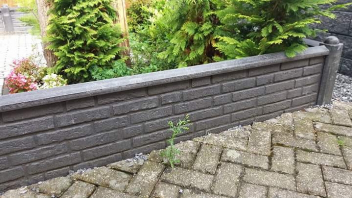 Wit tuinhek van beton of hout - De Schuttingbouwer